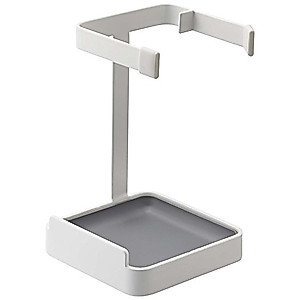 Yamazaki Home Ladle Holder-Lid Stand For Utensils In Kitchen,, Steel, Water Resistant, No Assembly Req., White