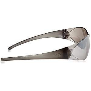 MCR Safety CK117 Checkmate Polycarbonate Silver Mirror Lens Safety Glasses with Non-Slip Bayonet Temple Sleeve