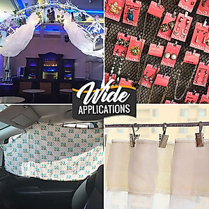 Teenitor 25 Pack Curtain Clips Curtain Hooks, Stainless Steel S Hooks for Hanging Christmas Light Clips Small Hooks Clips for Camper Awning Light Photos Party Decorations