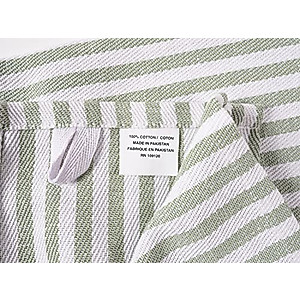 KAF Home Premium Kitchen Towels (18" x 28"), Large 100% Cotton, Flat & Terry Absorbent Dish Towel Set (Sage, 6 Pack)