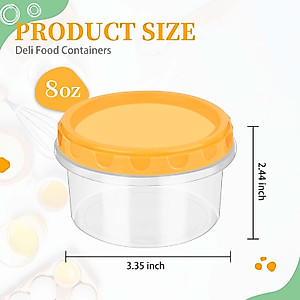 TOFLEN Reusable Small Freezer Containers 8 Oz Plastic Food Storage Containers with Screw On Lids, Leakproof & Airtight, Freezer Safe, Dishwasher Safe, Set of 12 Multicolor