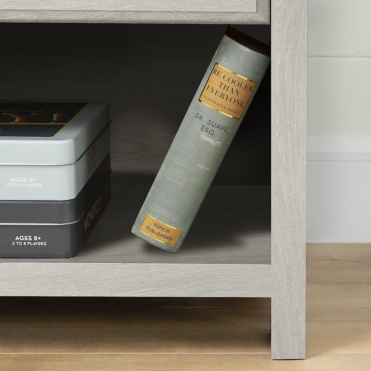 South Shore Ulysses 1-Drawer Nightstand, Winter Oak