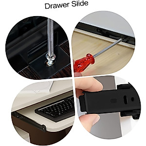 Drawer Glides,1 Pair Guide Furniture Slides Accessory Tray Drawers for Desk Keyboard Tray Slides Computer Drawer Tray Accessories Keyboard Tray Rails Keyboard Slide Drawer Slide Keyboard Tr