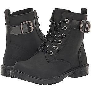 Blowfish Malibu Kids Girls Reyez-ki Combat Boot, Black, 2 Little Kid