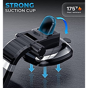 Bestrix Phone Holder for Car, SmartClamp Car Phone Mount | Dashboard Cell Phone Car Phone Holder Compatible with iPhone 13 12 11 Pro, Xr, Xs, XS MAX,XR,X, Galaxy S20 Note 20 Ultra & All Smartphones