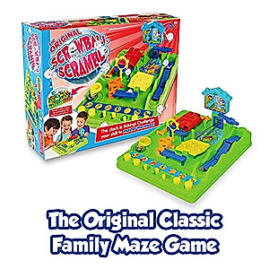 TOMY Games Screwball Scramble Marble Run Game for Kids - Timed Marble Maze Kids Games - Cooperative Board Games for Family Game Night - 1-4 Players - Ages 5 Years and Up