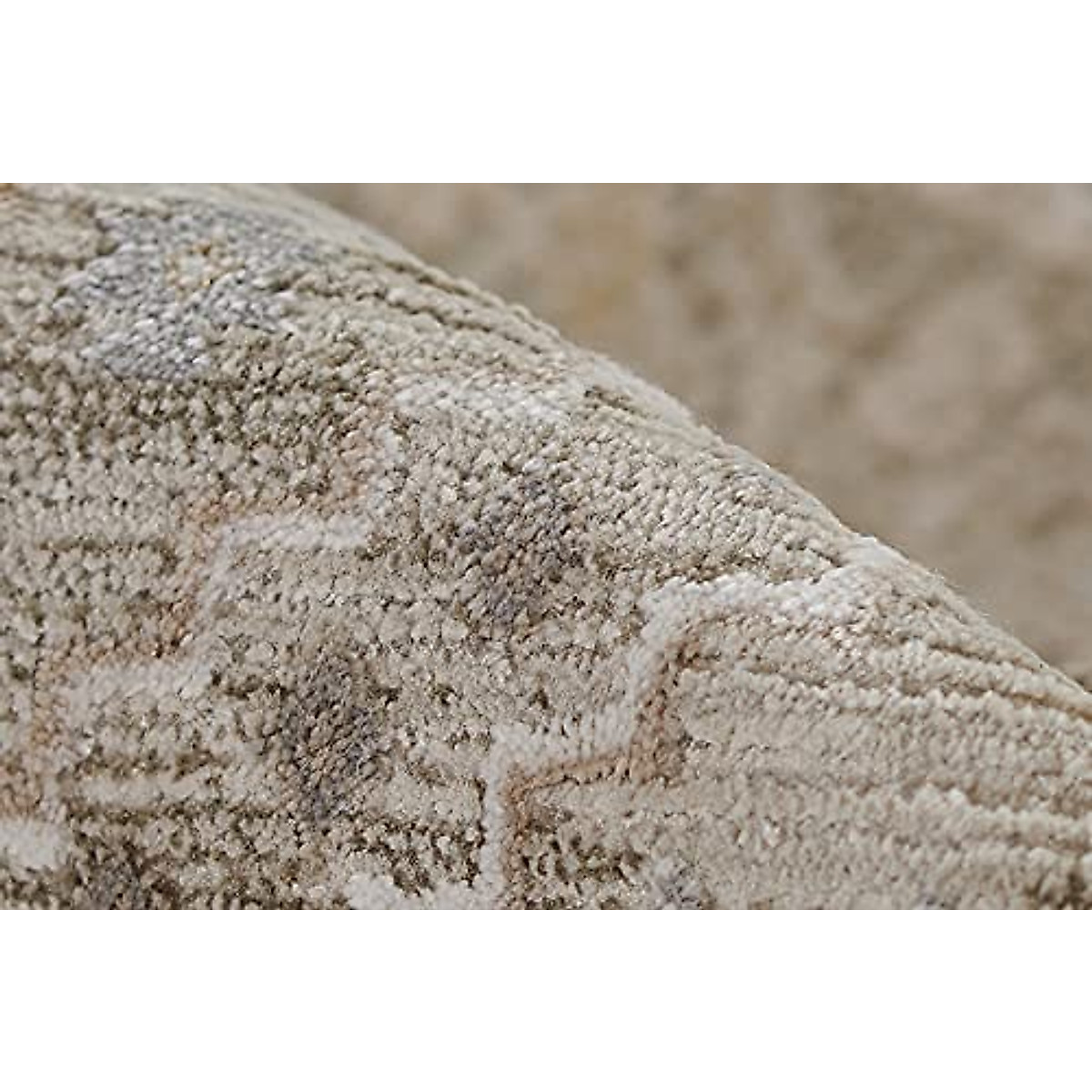 Momeni Cambridge Viscose and PES Traditional Indoor Area Rug, Grey, 3'11" X 5'5"