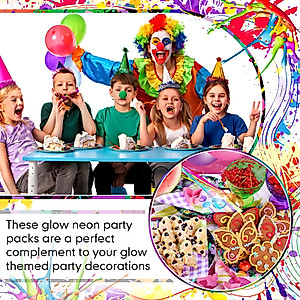 48 Pieces Neon Party Plates Glow Party Plates 9 Inch and 7 Inch Colorful Paper Plates Neon Party Supplies Glow in the Dark Disposable Paper Dessert Plates Tableware for Birthday Wedding Baby Shower