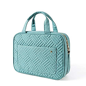 Lovskoo Toiletry Bag for Women, Hanging Makeup Bag with Hook, Travel Organizer, Dorm Room Essentials, Waterproof Storage Containers, Moving Supplies, Space Saver Bags, Best Gifts for Men (Green)