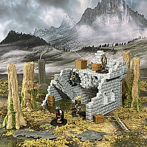 Extruded Gaming Building Ruins Set 3A