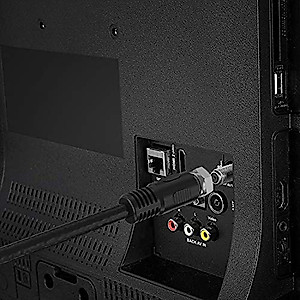 Coaxial Cable 1ft, Short Coax Cable 1 Foot, 0.3m 2-Pack with Right Angle Connectors, Black 75 Ohm Shield Digital RG6 Cables with F-Male Connectors for TV Antenna DVR Satellite