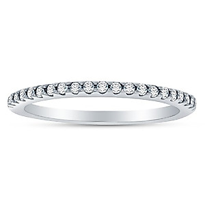 Solid 14k White Gold CZ Cubic Zirconia 3 Three Stone Bridal Engagement Ring w/Matching Wedding Band Two Ring Set - Round Brilliant Cut Solitaire with Round Side Stones (3.0cttw, 1.0ct. Center)