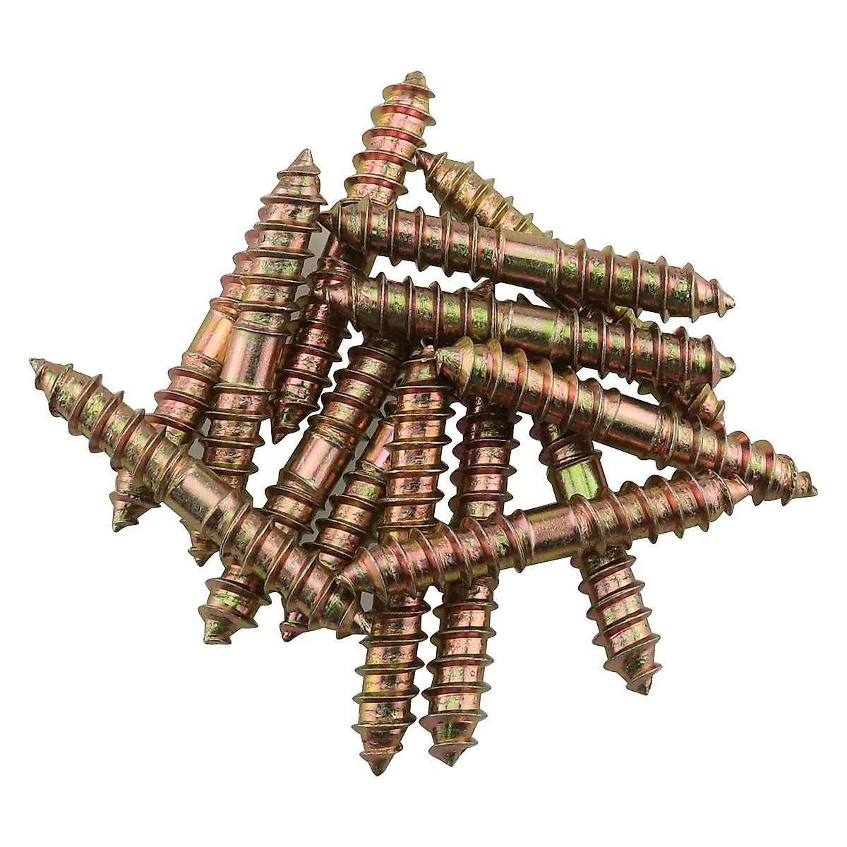 E-outstanding 20Pcs Double Ended Wood Woodworking Furniture Screw Dowel Furniture Connecting Fixing Dowel Screws, M6x40mm