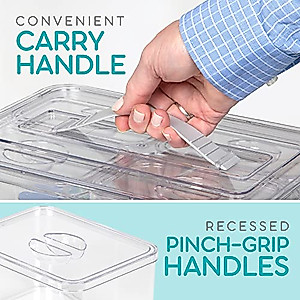 Richards Homewares Plastic Storage Containers with Lids for Organizing - 1 Large and 2 Medium Bins - Clear Box for Closet, Kitchen, Pantry, Garage, Toys and Shoes