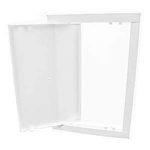 - 8" x 12" White Plastic Access Panel. Service Shaft Door Panel. Plumbing. Electricity. Heating. Alarm Wall Access Panel for Drywall. Bathroom Services Access Hole Cover. (8"x12", White)