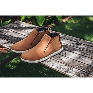 OLUKAI Hawai'iloa Manu Hope Women's Booties, Soft & Comfortable Waterproof Full-Grain Leather, Elastic Gore Panels for Customized Fit & Wet Grip Rubber Soles, Fox/Off White, 10