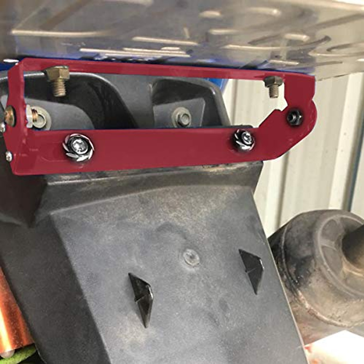 Garneck Car Mount Car Bling Accessories 2pcs License Plate Holder Adjustable Alloy Motorcycle License Holder Rear License Holder for Motorcycle Motorbike Red Car Stands Car Accesories