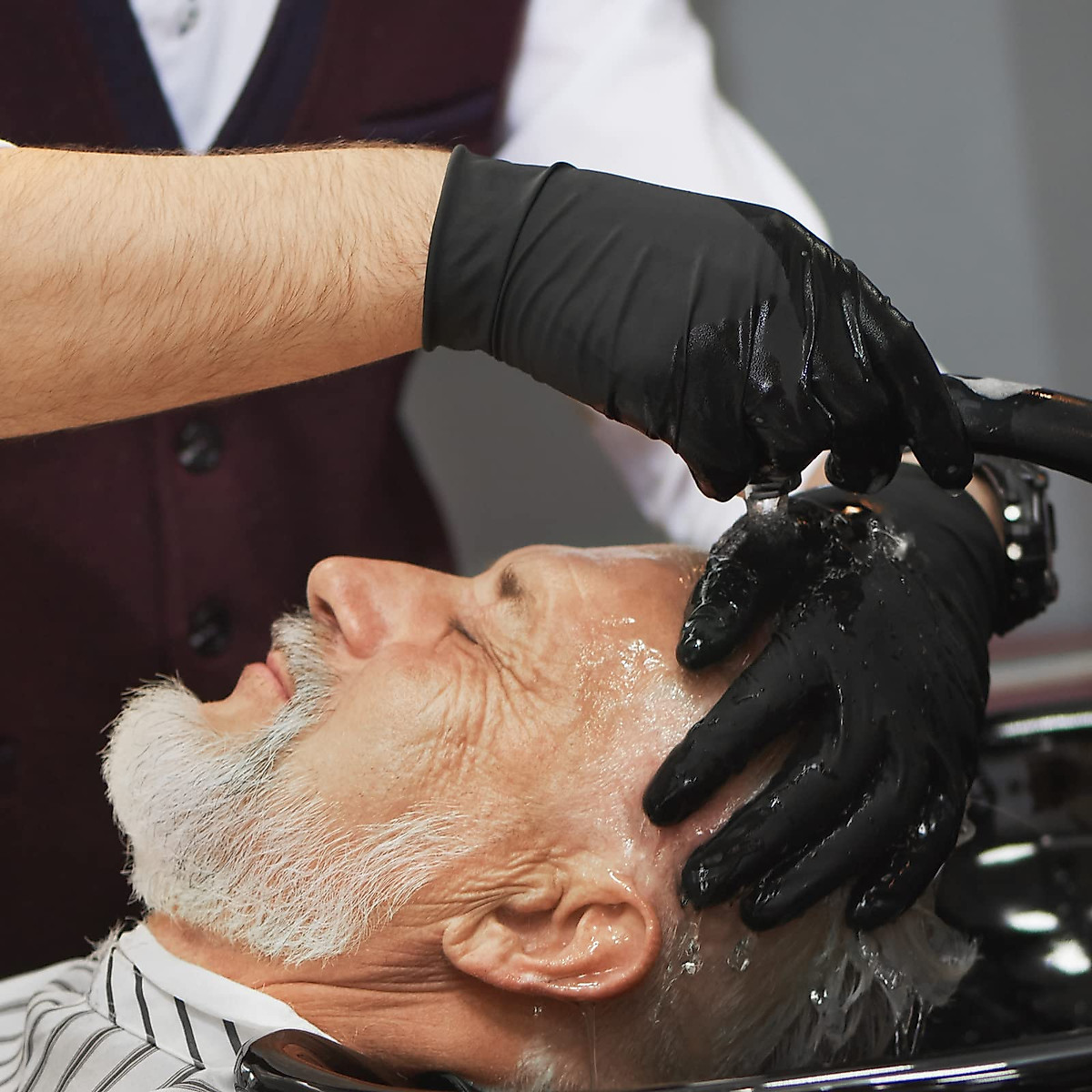 GMG SINCE1988 Nitrile Exam Gloves, Black Disposable Gloves,Nitrile Gloves Large 100,4 mil No Latex Gloves