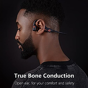 klatre Open Ear Bone Conduction Headphones Wireless Bluetooth 【2023 Version】 for Running/Cycling with Sweat Resistant&Waterproof, Sports Headset Outdoors with ENC Dual Mics for Clear Calls-Sunrise