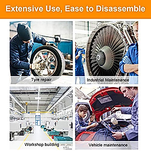 Goplus 1” Impact Wrench, Air Impact Gun with 1-1/2" & 1-5/8" Sockets, 6 Inch Extended Anvil, 1/2" NPT Air Inlet, Carrying Case, Pneumatic Impact Gun for Car Truck Tire, Max Torque Output 1900 ft