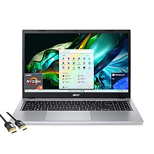 acer Aspire 3 Slim Laptop, 15.6" FHD IPS Display, AMD 4-Core Ryzen 3 7320U (Beat i7-1160G7), AMD Radeon Graphics, 8GB LPDDR5, 512GB PCIe SSD, Webcam, Wi-Fi 6, Keypad, USB-C, PDG HDMI, Win 11 Pro