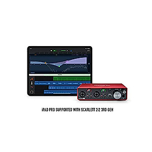 Focusrite Scarlett 2i2 2x2 USB Audio Interface Full Studio Bundle with Creative Music Production Software Kit and CR4-X Pair Studio Monitors and 1/4” Instrument Cables