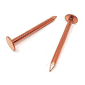 1.5 Inch Copper Nails for Slating & Roofing - 10 Oz Pack of Solid Copper Nail Spikes