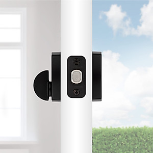 Kwikset Midtown Deadbolt Lock, Matte Black Modern Exterior Keyed Front Entry Door, Pick Resistant SmartKey Rekey Security, Single Cylinder Dead Bolt, with Microban Protection