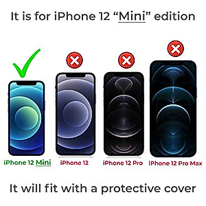 Agoz iPhone 12 Mini Holster, Rugged Cell Phone Holder Belt Clip Case Pouch for Apple iPhone 12 Mini (Fits with Otterbox/Lifeproof/Battery Cover) (Black)