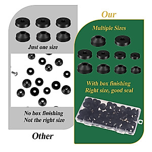 Oruola 116pcs Outdoor Faucet Repair kit,Faucet Washers Assorted Kit,Faucet Washers Kit with Assorted Flat & Beveled Rubber Washers,Faucet Washers for Repairing Faucet Leak Worn Out Washer Replacements