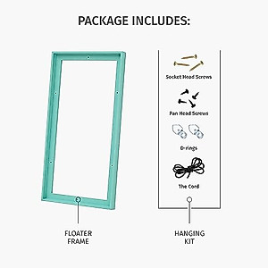 Pixy Canvas Floater Frame 16x20 for 3/4 (0.75) inch Deep Canvas Paintings/Canvas Prints/Wood Canvas Panels/Wall Art/Wall Decor/Home Decor/Artwork (Rustic Gray, 16 x 20 inch, Portrait)