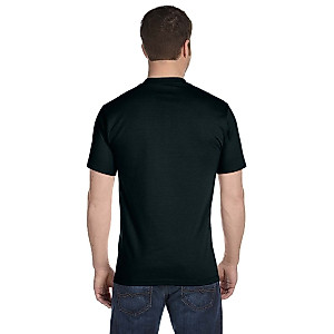Men's 5.2 oz Hanes HEAVYWEIGHT Short Sleeve T-shirt, Black, Medium