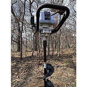 GardenTrax Earth Auger Spiral Drill Bit 8”(D) x 36”(L), Post Hole Digger with 7/8" Drive Shaft W/Fishtail Point