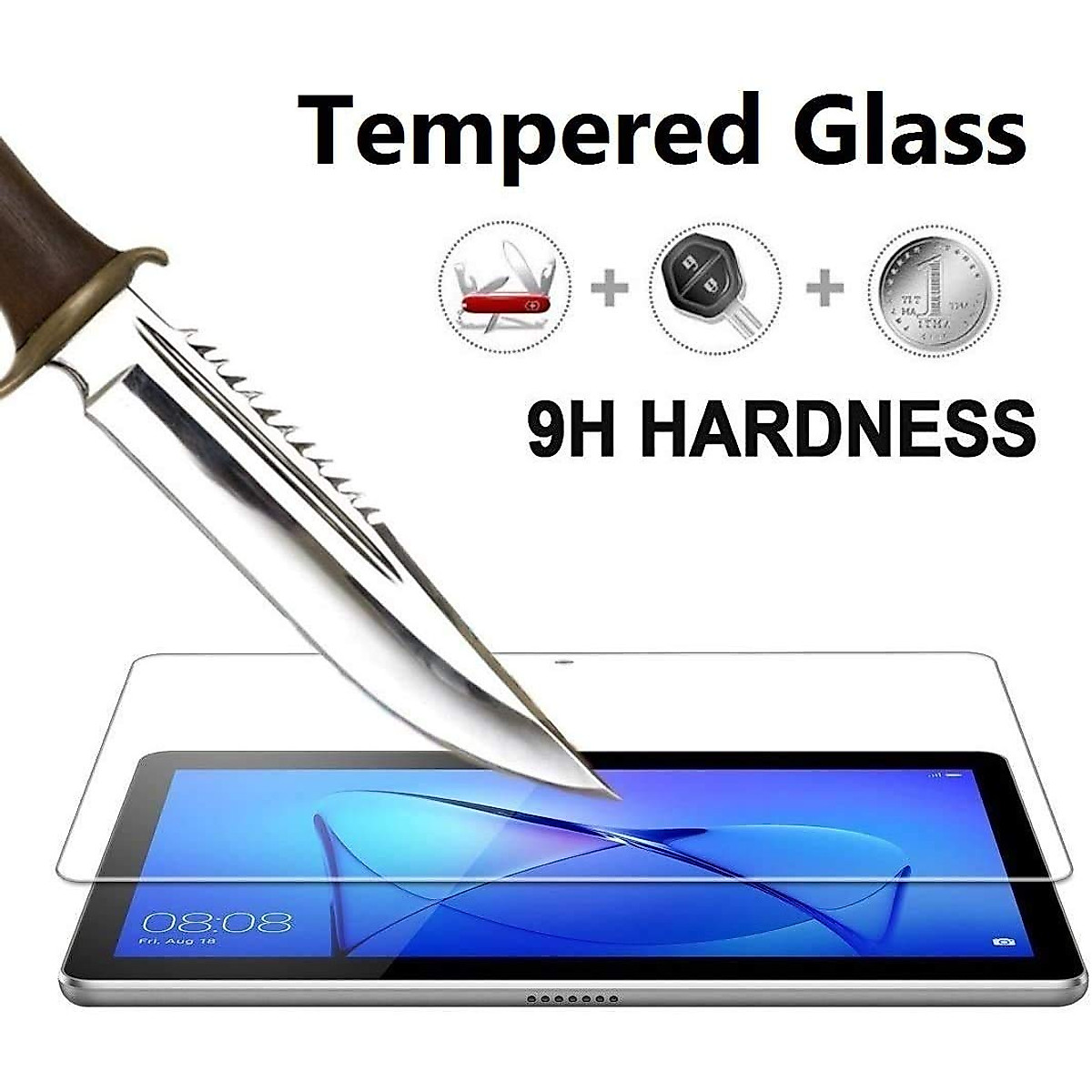 HANAIETTE Tempered Glass Screen Protector, 9H Hardness, Compatible with PAXODO KT1006, Neoroyal TK1006, Freeski, Coolfan KT1007 Kids Tablet 10 inch