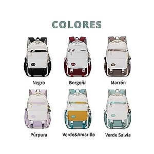 ooibnn Kawaii Backpack With Cute Accessories Spine Protection Anti-thief Cute Aesthetic Book Bag (Mint Green)