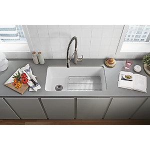 KOHLER K-8206-CM6 Cairn Sink, 33 in, Matte White