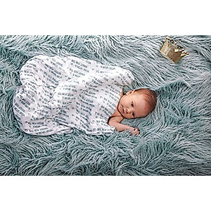 Adam & Elsa Baby Swaddling Blankets Organic Silky Soft Muslin Cotton Bamboo - Exclusive Prints - Boys & Girls Unique Gift Box - Unisex 4 Pack Oversized (Aqua Blue Wish Upon Star & Moon)