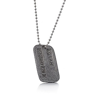 Marvel Comics WOLVERINE/LOGAN 2-Sided Silvertone DOG TAG on 20 Inch Chain