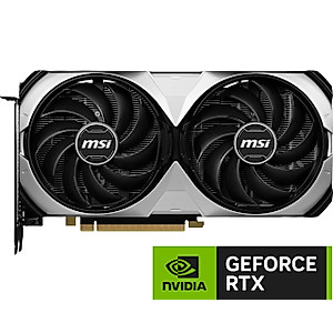 MSI Gaming GeForce RTX 4070 Ti 12GB GDRR6X 192-Bit HDMI/DP Nvlink TORX Fan 4.0 Ada Lovelace Architecture Graphics Card (RTX 4070 Ti Ventus 2X 12G OC), Black