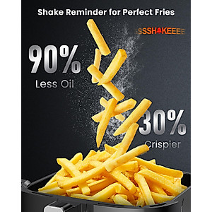 Nuwave Brio Plus Air Fryer 8 Qt, New & Improved, PFAS-FREE, 7 Digital One-Touch Cook Functions that AIR FRY, BAKE, ROAST, DEHYDRATE, TOAST, REHEAT, PREHEAT, 150 Presets, 50°F~400°F, 700/1500/1800W