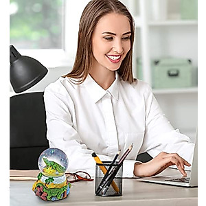 COTA Global Alligator Stone Snow Globe - Sparkly Water Globe Figurine with Sparkling Glitter, Collectible Novelty Ornament for Home Decor, for Birthdays, Christmas, and Valentine's Day