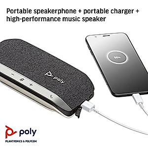 Poly Sync 20+ Bluetooth Speakerphone w/USB-A UC Bluetooth Adapter (Plantronics) - Personal Portable Speakerphone - Noise & Echo Reduction - Connect Wirelessly to PC/Mac/Cell Phone -Works w/Teams, Zoom