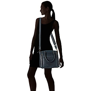 Gun Tote'n Mamas womens - Tote'n (Blue) Concealed Carry Purse Distressed Buffalo Leather Town Tote by Gun Tote n Mamas Blue , Blue, Medium US