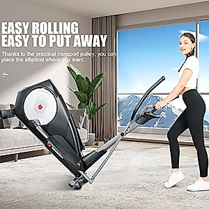YOUNGFIT Elliptical Machine, 95% Pre-Installed Cross Trainer with Hyper-Quiet Magnetic Driving System, 22 Resistance Levels Home Gym Eliptical Exercise Machine Workout Equipment (Black)