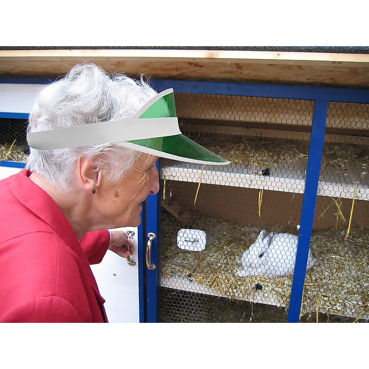 Nicky Bigs Novelties Clear Colored Plastic Sun Visor Tennis Beach Bingo Vegas Dealer Golf Casino Hat