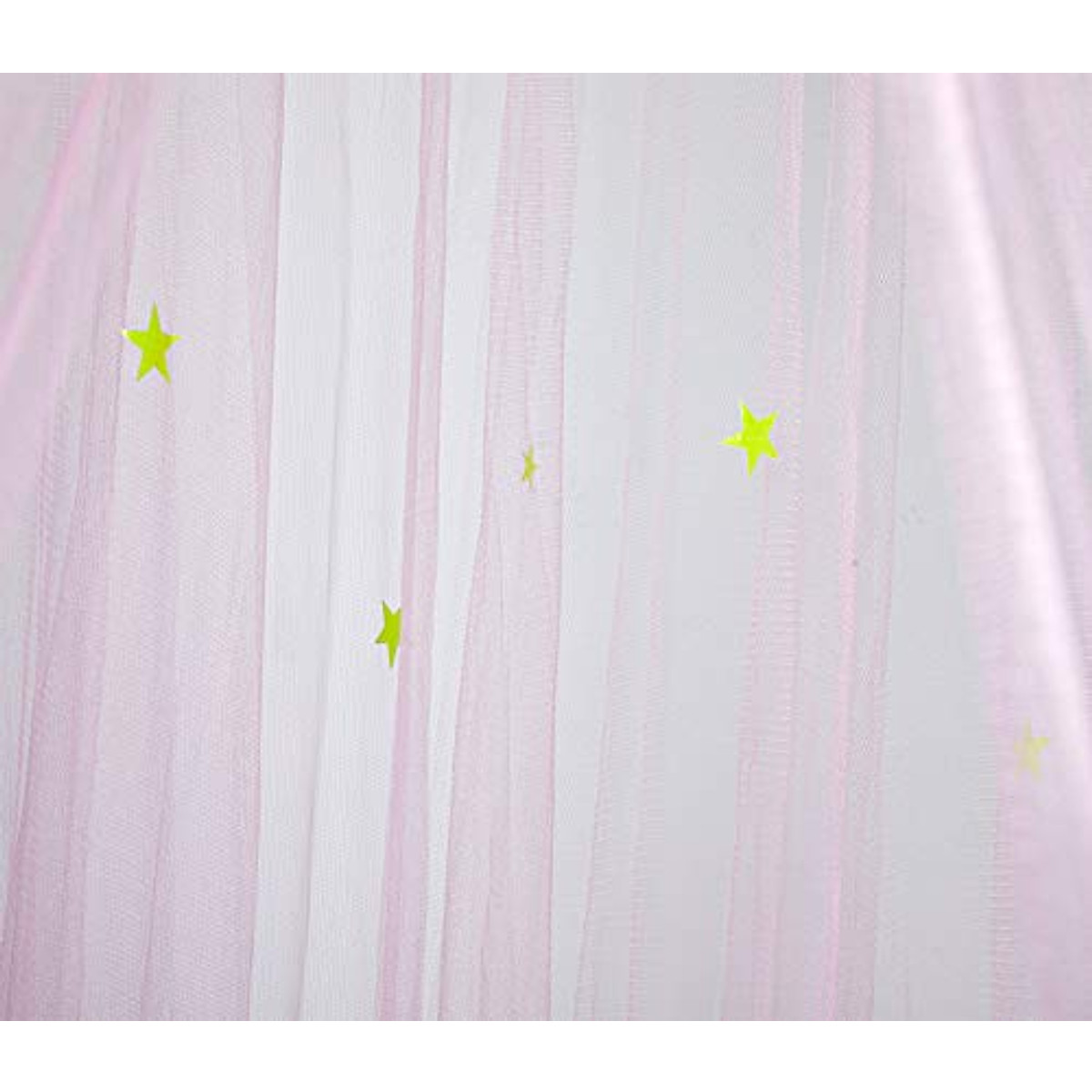 BCBYou Bed Canopy Mosquito Net with Fluorescent Stars Glow in Dark for Baby, Kids, and Adults, for Cover The Baby Crib, Kid Bed, Girls Bed Or Full Size Bed (Pink)
