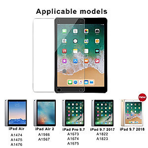 SMAPP [2 Pack] compatible with iPad 9.7" inch Screen Protector Glass, Tempered Glass Screen Protector-Apple Pencil Compatible/Scratch Resistant