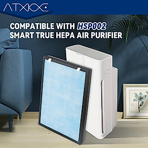 ATXKXE HSP002 Replacement Filter Compatible with Hathaspace Air Purifier Filter HSP002, 2 Pack