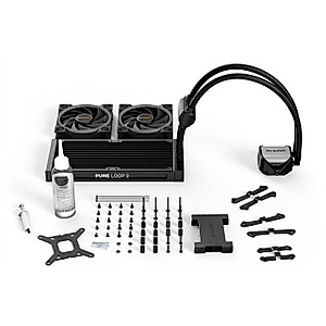 be quiet! Pure Loop 2 FX 240mm, CPU Liquid Cooler for Intel Core i3/i5 or AMD Ryzen 3/5, ARGB LED Illumination, 2X Light Wings PWM high-Speed Fan -BW013 Black