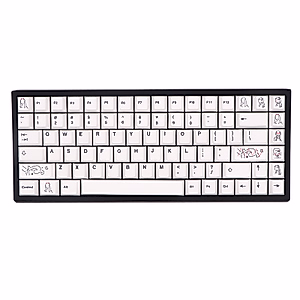 BGKYPRO Drawing Board Theme Keycaps-Thermal Sublimation PBT Keycap Set, for Mechanical Keyboards, Full 135 Key Set, Cherry Profile, English (US) Layout- White